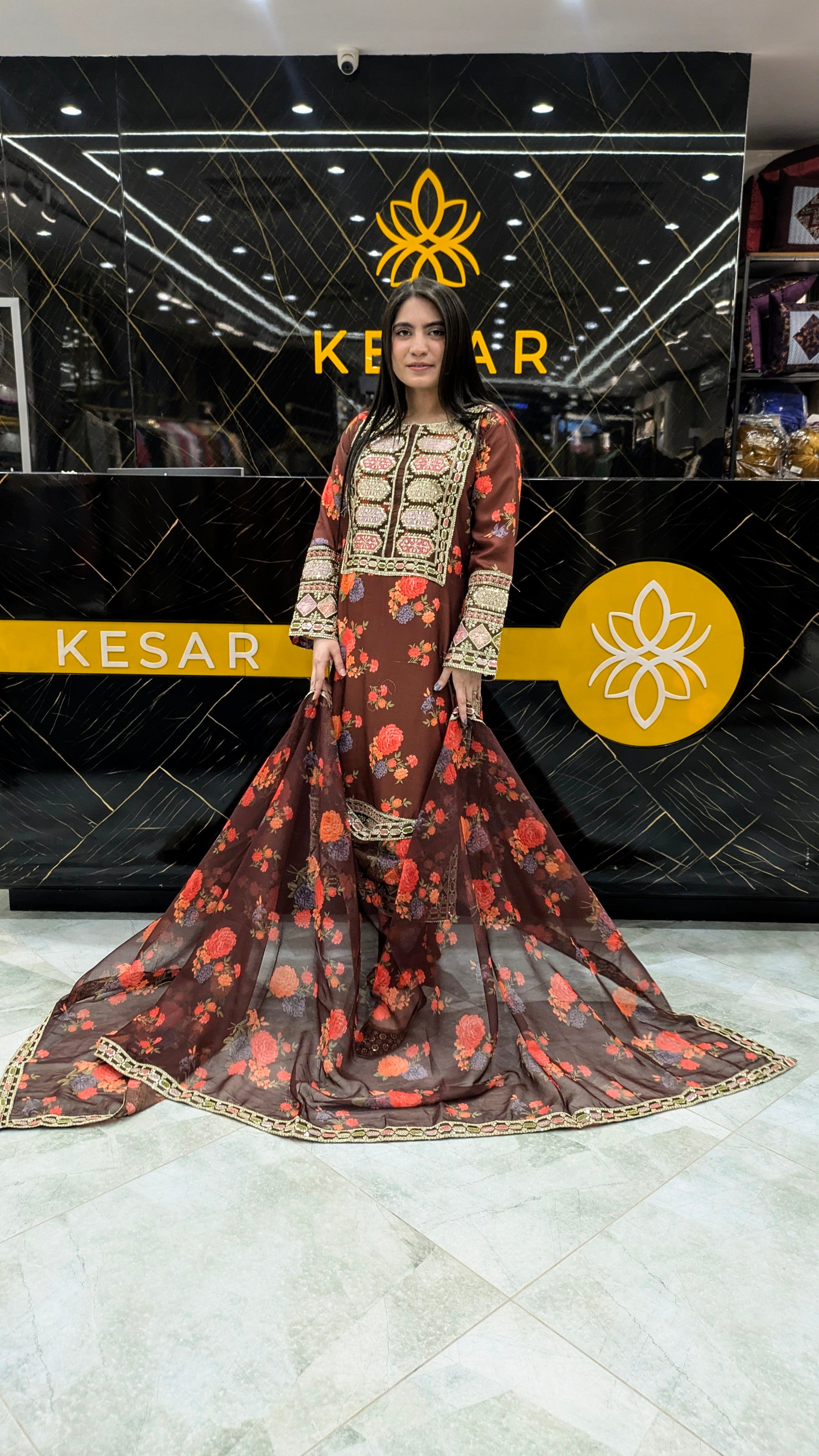 Embroided 3 Pc Suit (A&A)-PL00786